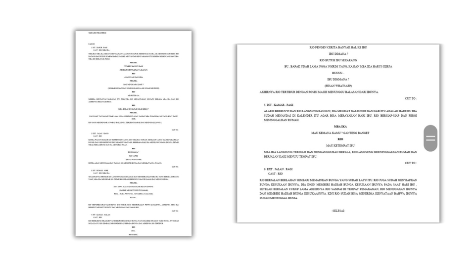 Jasa Penulisan atau Pembuatan Script Film Pendek