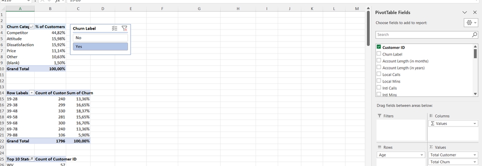 Microsoft Excel | Data Analysis | Dashboard