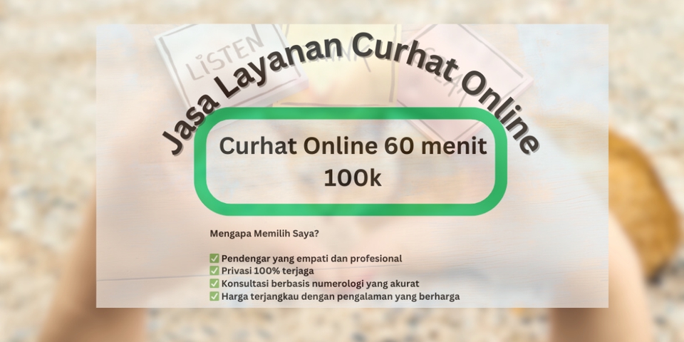 Ruang Curhat & Numerologi #TemanMendengar#PemanduJiwa