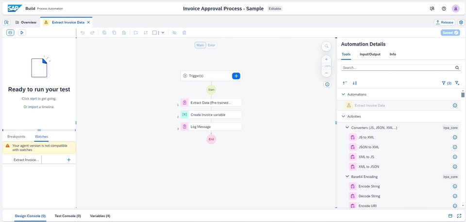 ออกแบบระบบ RPA ด้วย SAP Build Process Automation / iRPA