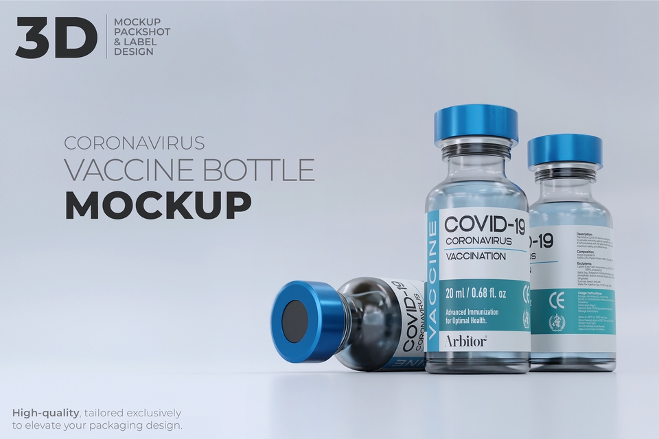 3D Mockup Packshot & Label Design