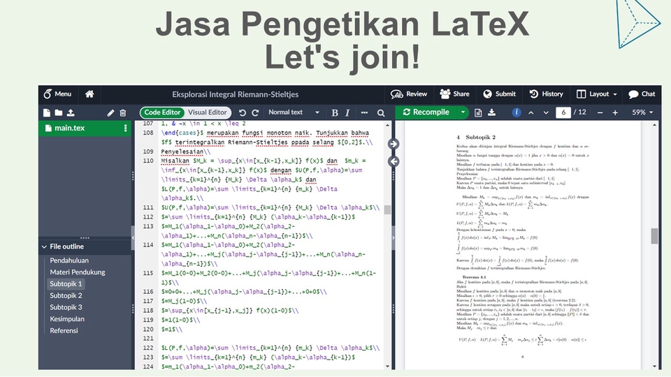 Jasa Ketik LaTeX (Overleaf)