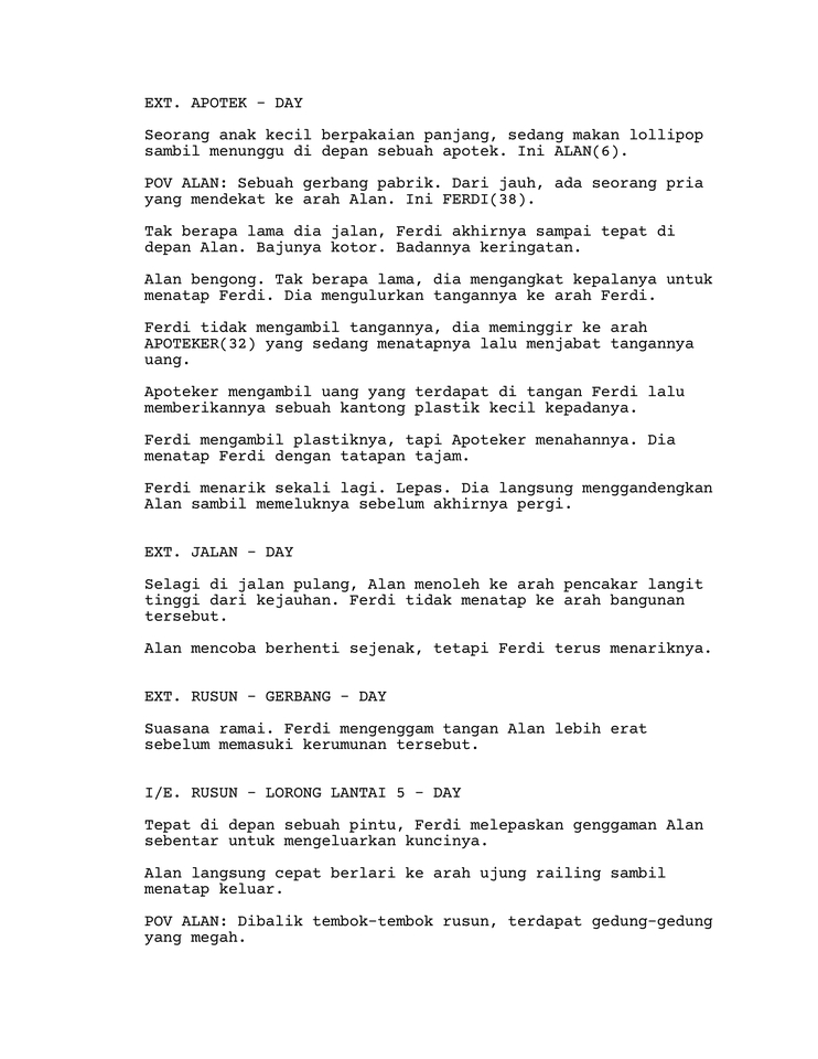 Jasa Penulisan Skenario Film Pendek