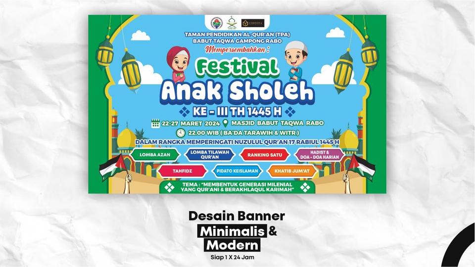 Desain Banner Modern, Kekinian & Menarik