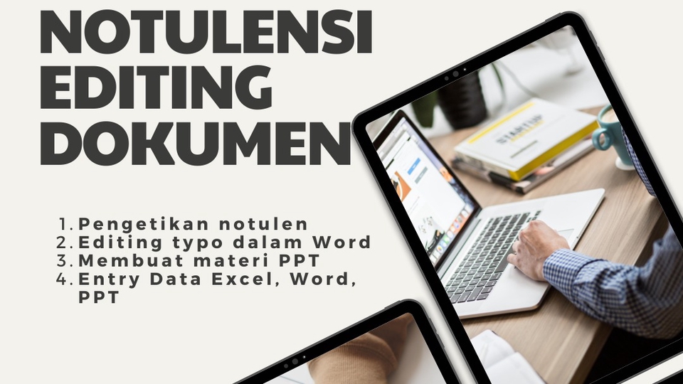 Pengetiken Notulen, Hasil meeting, summary, editing typo dokumen/Jurnal PDF, WORD, EXCEL, PPT