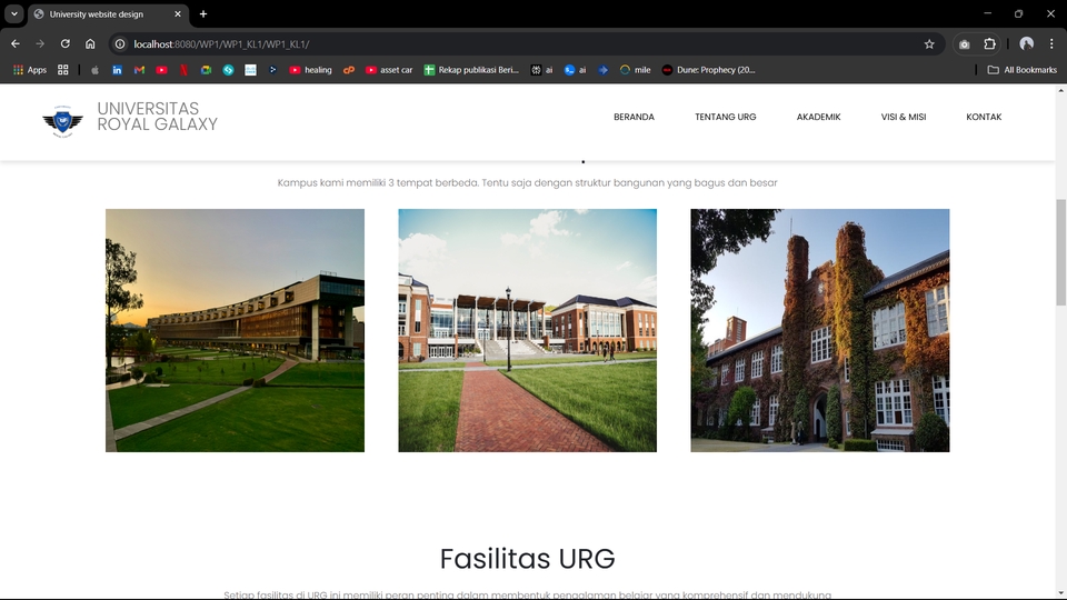 Membuat website kampus