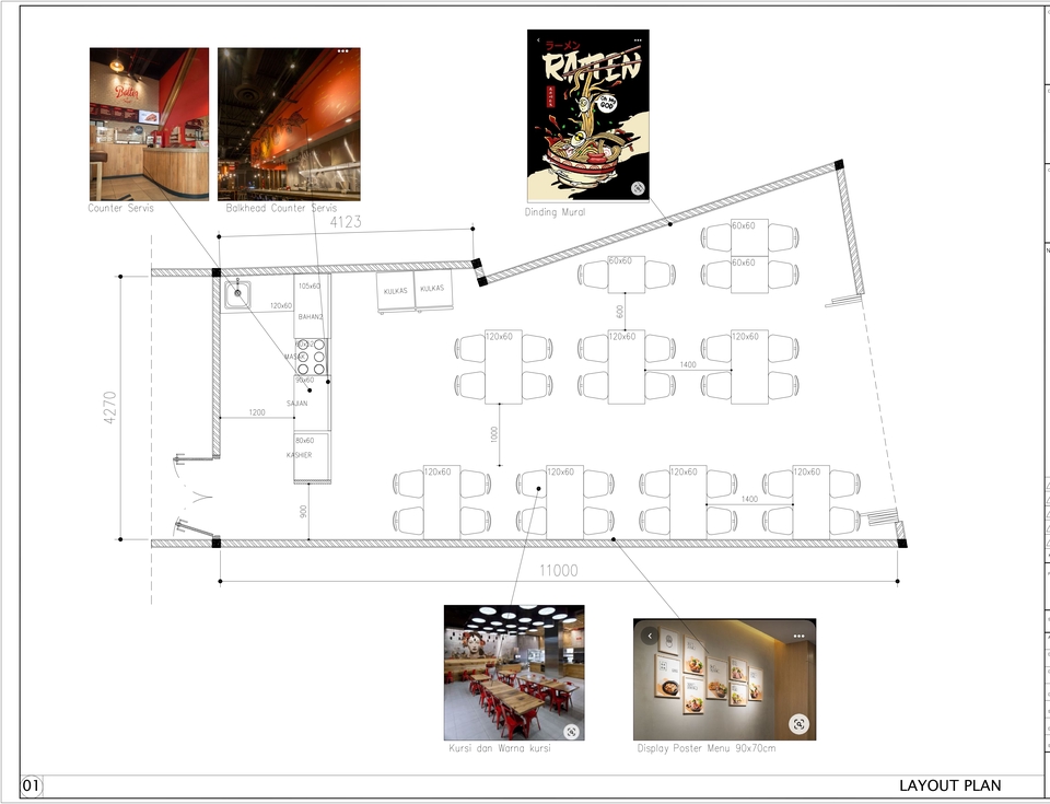 JASA DESAIN INTERIOR CAFE DAN FOODCOURT