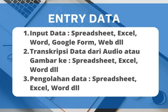 DATA ENTRY/ ENTRY DATA, COPY PASTE, CONVERT FILE KE EXCEL, SPREADSHEET DLL