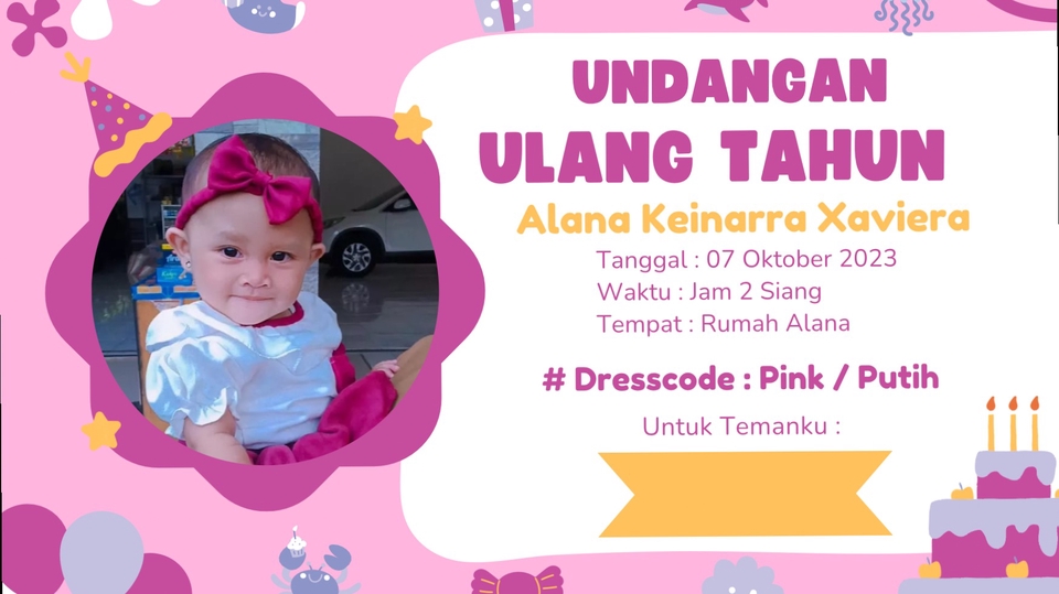 Undangan ulang tahun/ hampers card