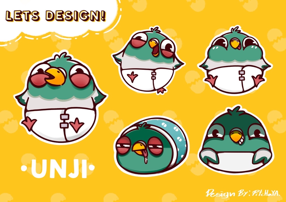 รับวาดออกแบบ Character น่ารัก,Sticker Line,Mascot
