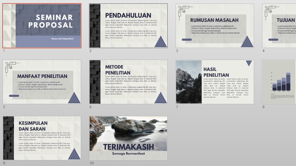 Desain Presentasi PPT untuk Tugas Sekolah, Kuliah, Seminar, Company ...