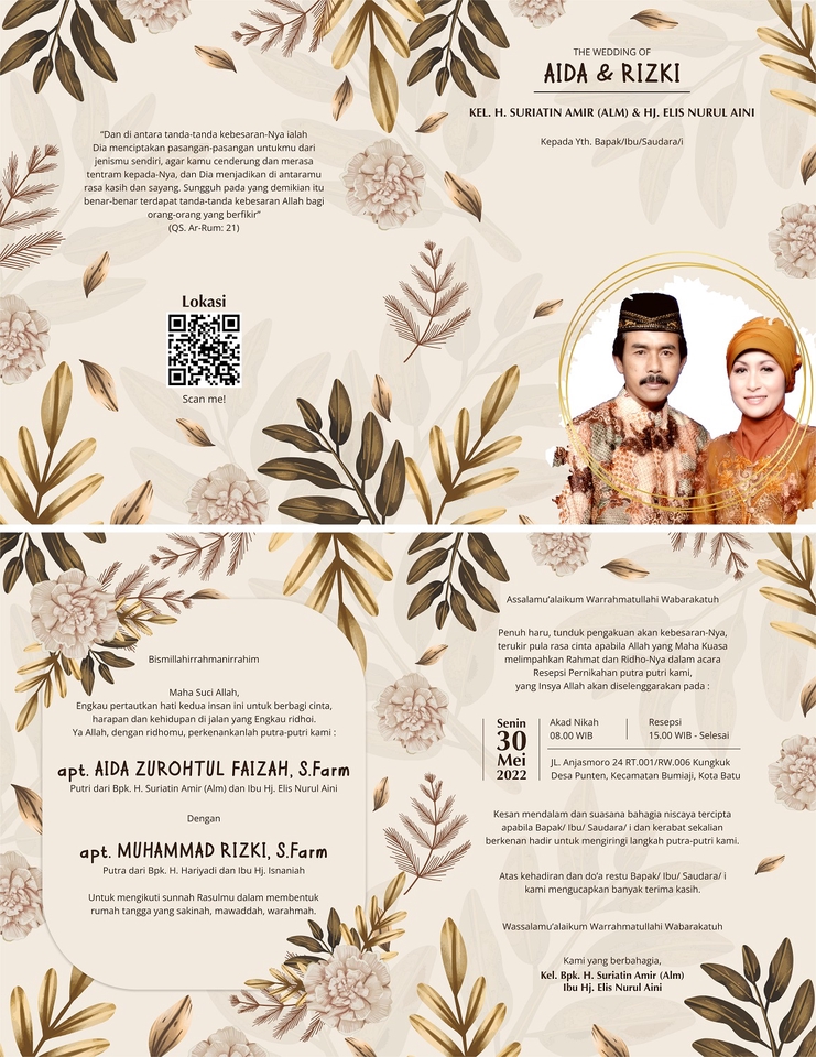 Desain Undangan Custom Pernikahan, UlTah, Khitan,dll. sampai Setting ...