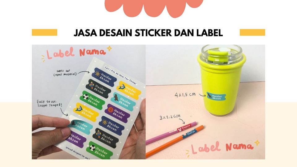 Jasa Desain Label Nama Karakter Faceless