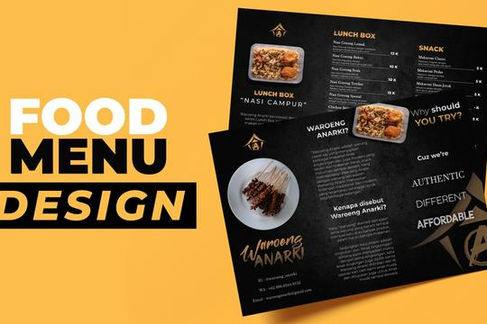 Desain Daftar Menu, Pricelist, Brosur Modern Profesional