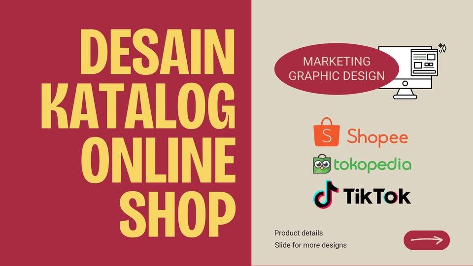 Jasa Desain Katalog Produk / Landing Page / Banner Shopee Tokopedia