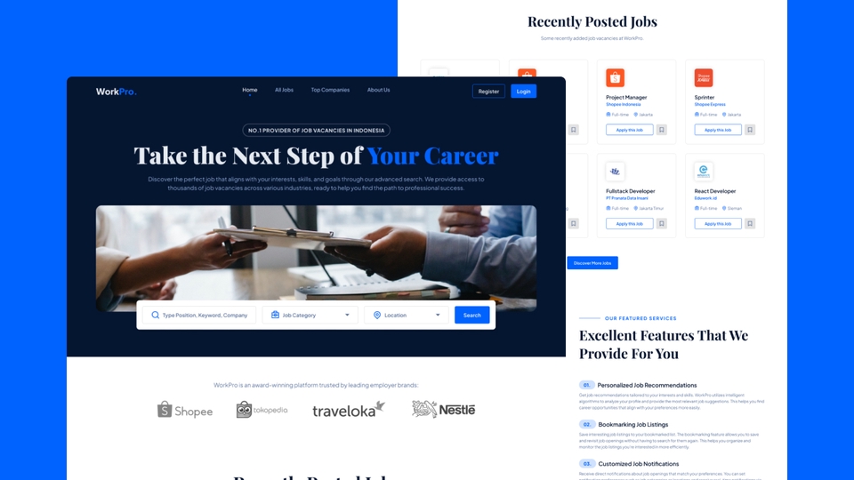 Jasa Slicing UI Design (Figma, PSD, dll) ke HTML, ReactJS atau NextJS