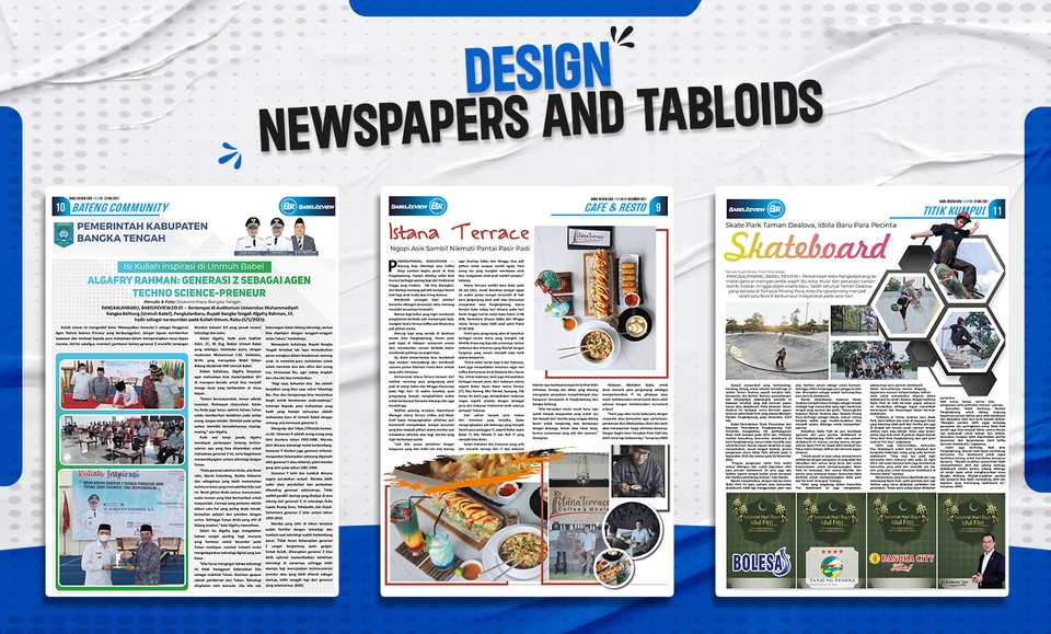Desain Layout Koran,Tabloid, Majalah Sesuai Permintaan