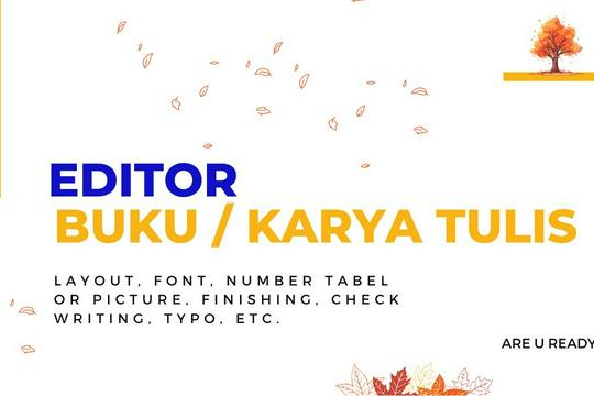 Editor Buku atau Karya tulis dalam 2 hari
