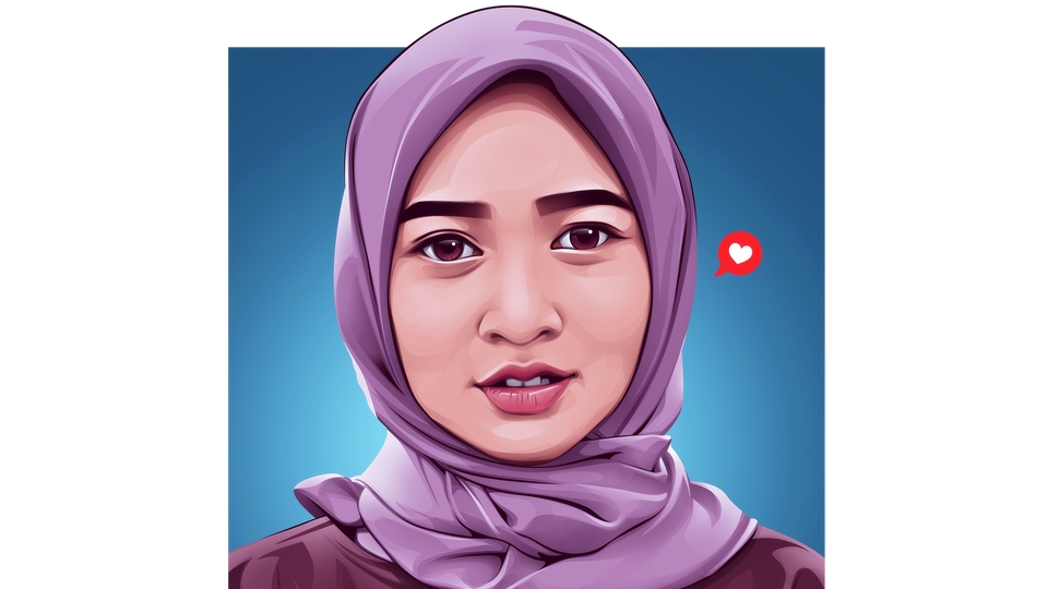 Desain vector portrait, Jadi 1 Hari