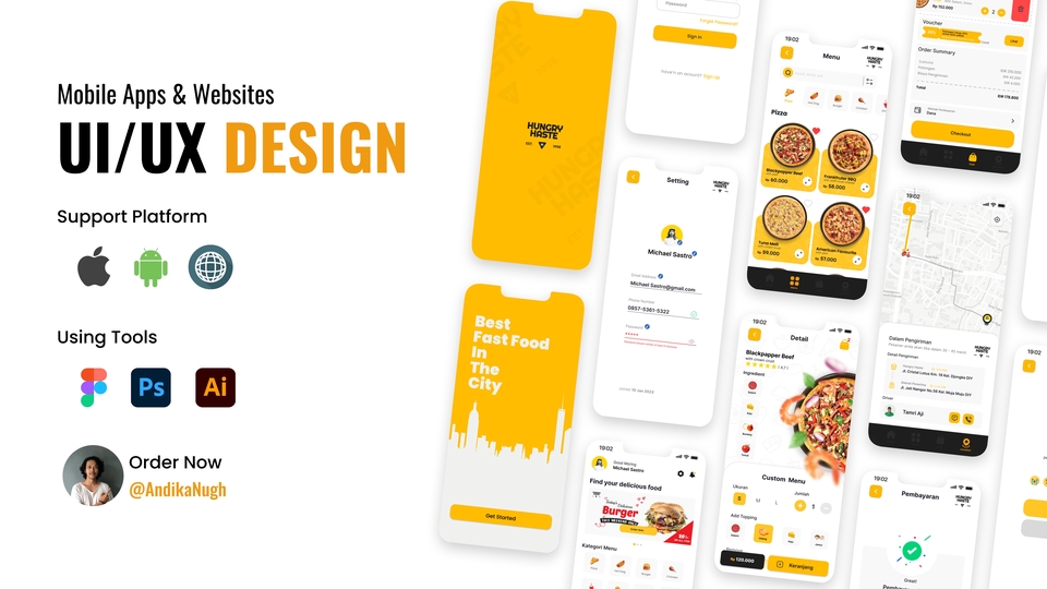 UI/UX desain untuk Aplikasi Mobile atau Website anda