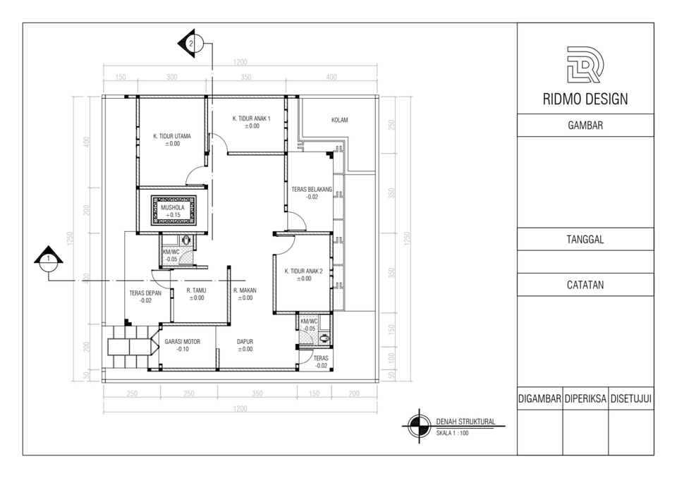 Jasa Desain Gambar Kerja Bangunan 2D