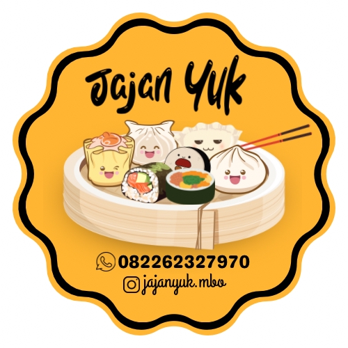 Desain logo stiker untuk produk makanan