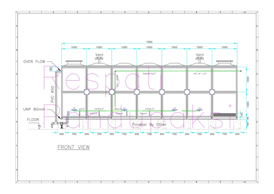 Desain Drawing Aeration Tank WWTP, 3 Hari Jadi