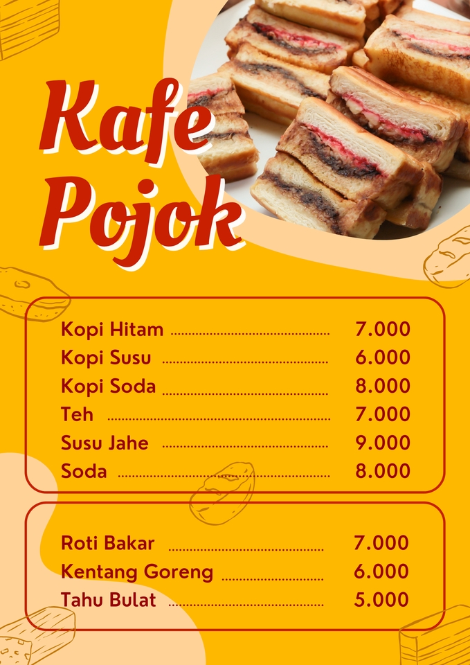 Jasa Design Menu atau Brosure Restaurant, Cafe, Warung Kopi, Dll