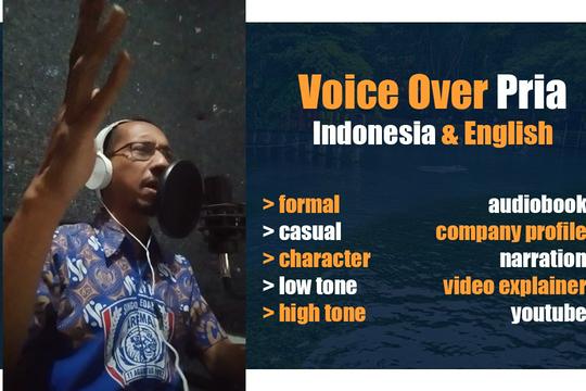 Voice Over Pria. Indonesia / English