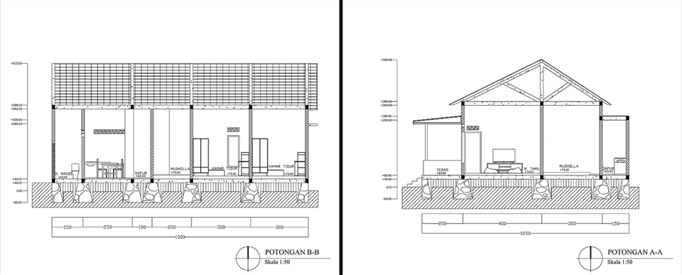 Desain Arsitektural + Denah + Rendering Interior-Eksterior
