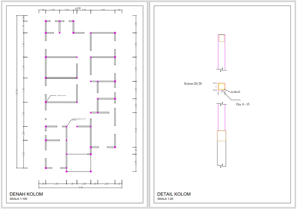 Jasa pembuatan Gambar Kerja, Denah, Detail Struktural