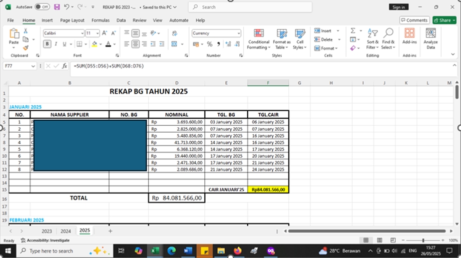 Jasa Entri Data Online/Offline | Excel, PDF ke Word, Web, dsb