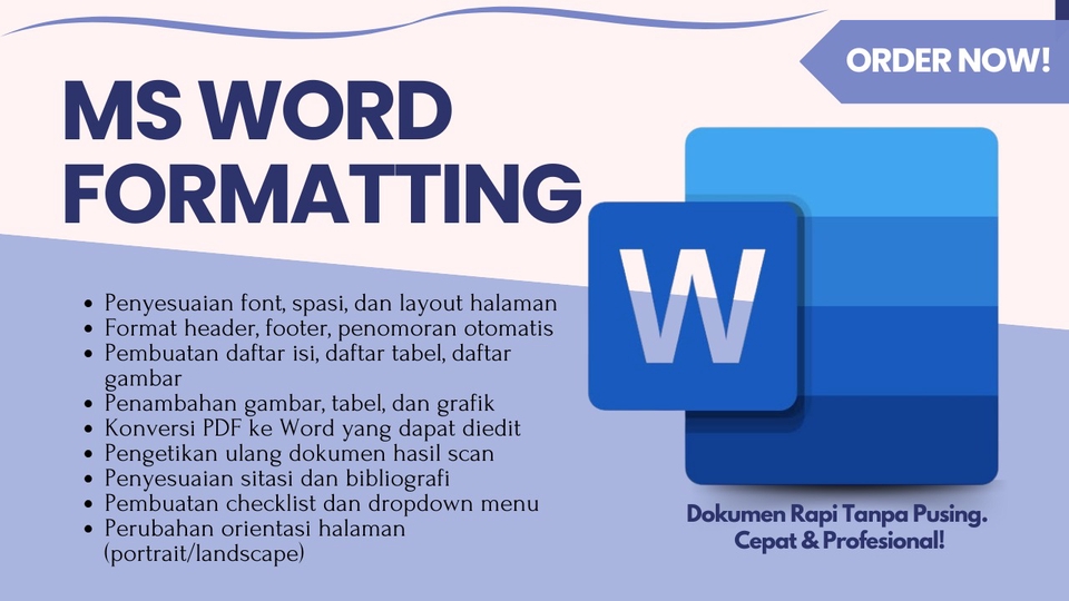 Formatting Word Rapi & Profesional (Skripsi, Laporan, Makalah, dll.)