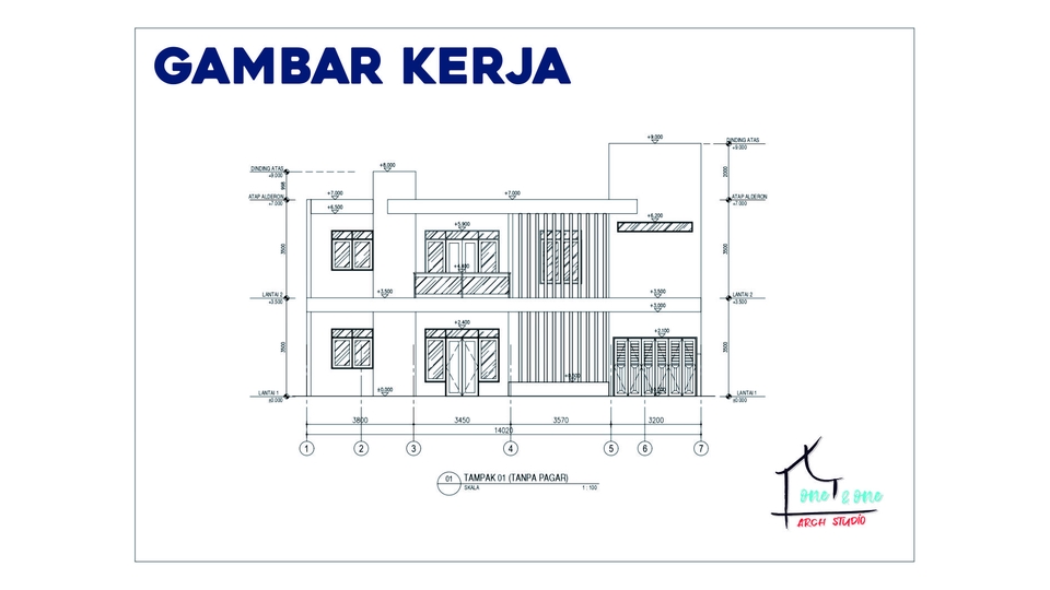 Drafting Gambar Kerja untuk IMB atau Tukang (Denah, Tampak, dll) Design ...