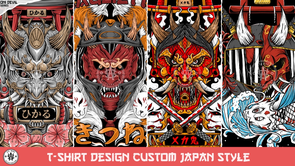 DESAIN KAOS CUSTOM ILLUSTRASI KEREN