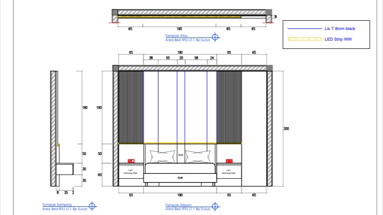 Gamker Tampak & Potongan-Detail