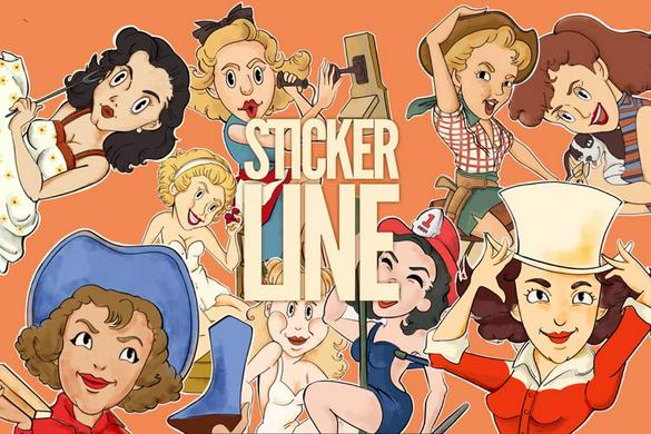 รับออกแบบ Sticker line ตามที่กำหนด ( 40 ตัว ลดราคา จาก 8000 เป็น 6500 ...