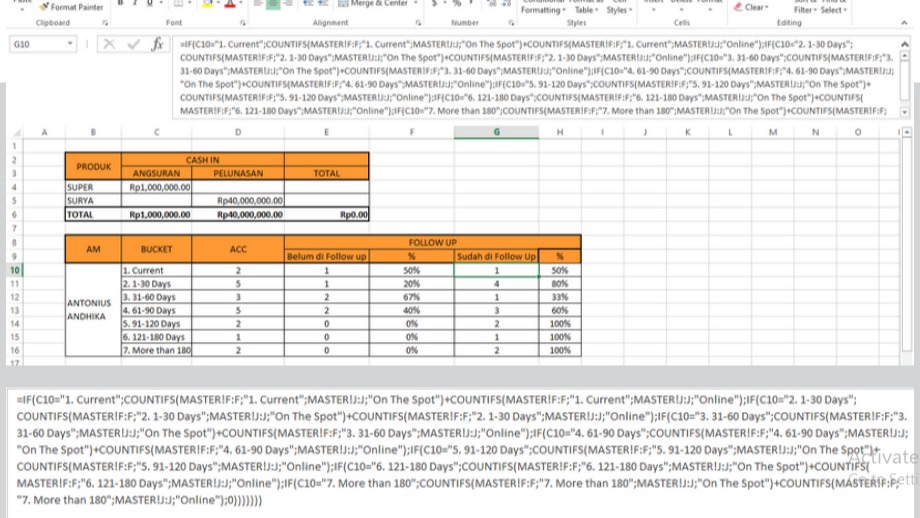 PENGOLAHAN DATA, PEMBUATAN RUMUS MENGGUNAKAN EXCEL/SPREADSHEET, DASHBOARD
