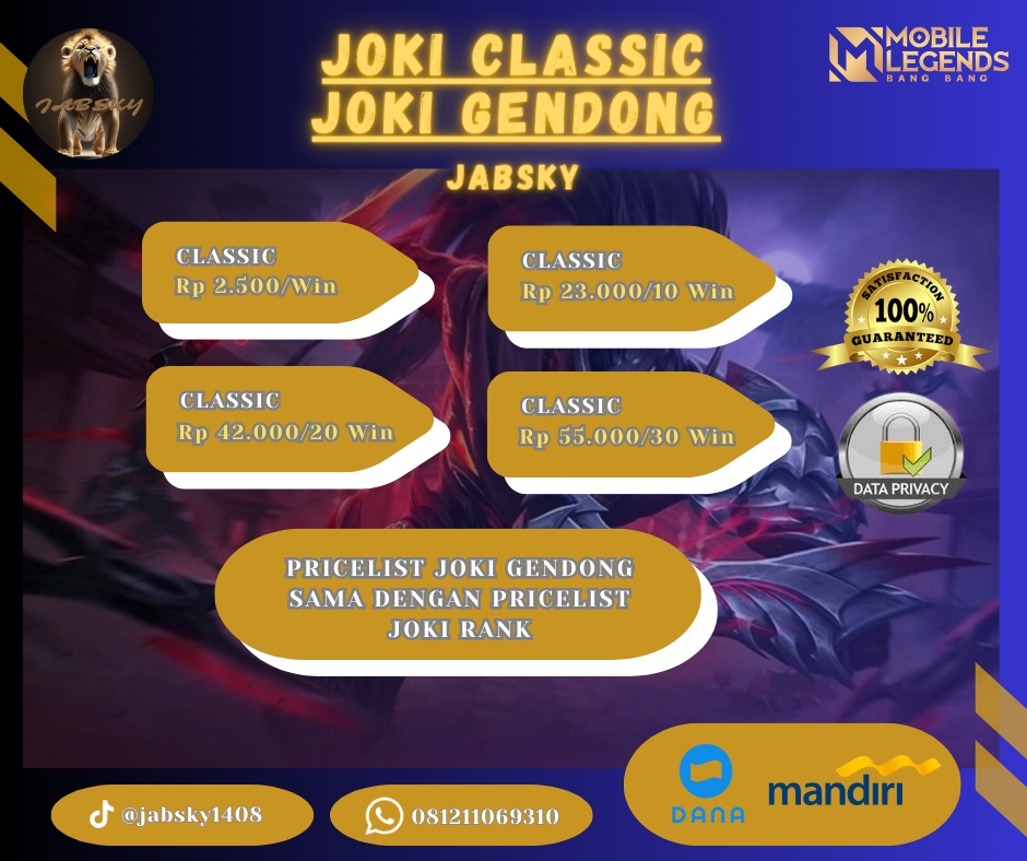 JASA JOKI MOBILE LEGENDS [Quality Guaranteed]