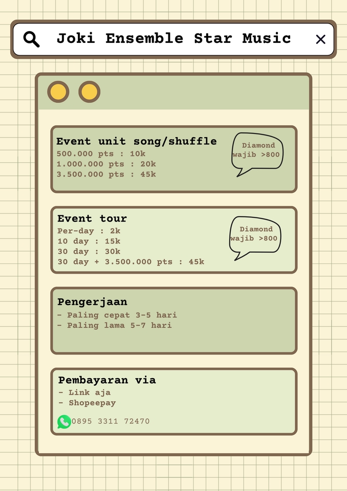 Open joki Event Song Ensemble Star Musik