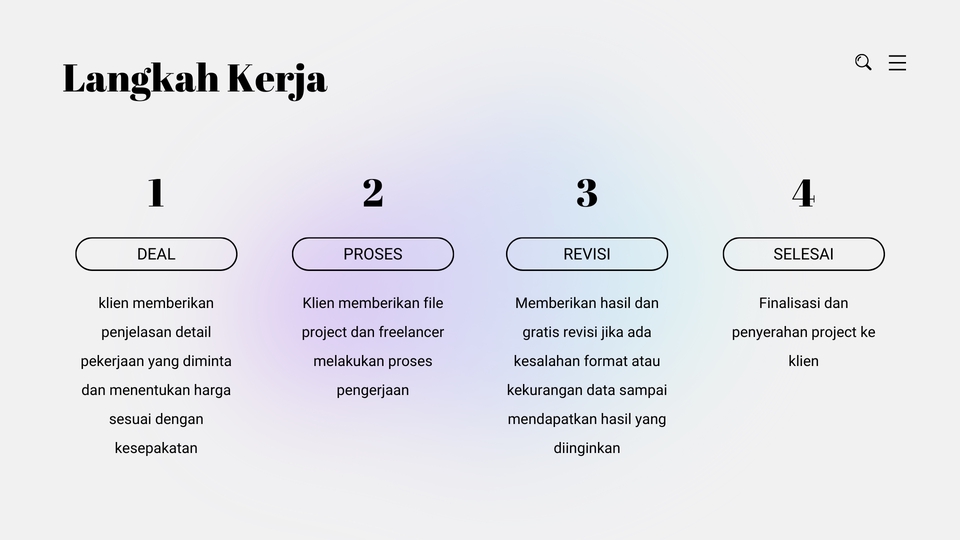 Data entry: pencarian data, copy paste, konversi format (excel, sheets, word, docs, slides, dll)