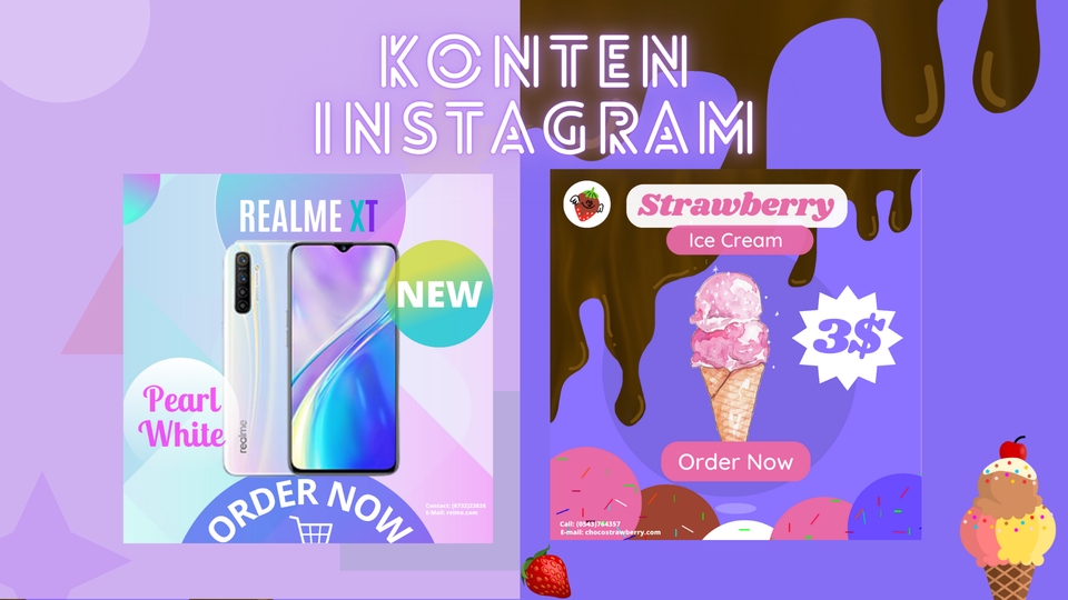 Desain konten Instagram yang bagus dan solid