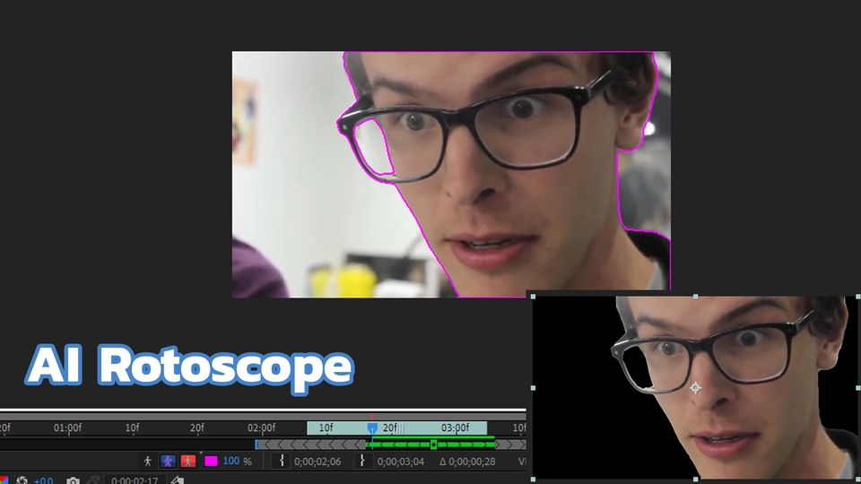 Rotoscope ตัดพื้นหลังวีดีโอ