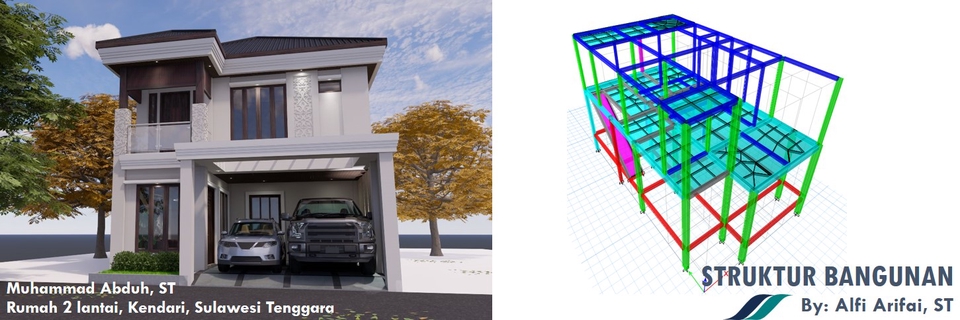 Desain Arsitek Rumah, Kafe, Ruko dll + Free RAB