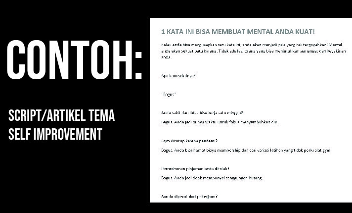 jasa penulisan Script Shorts, Tiktok, Artikel