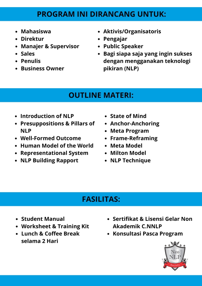 Kunci Bahagia 24 Jam! - Training & Sertifikasi NLP Practitioner dari ...