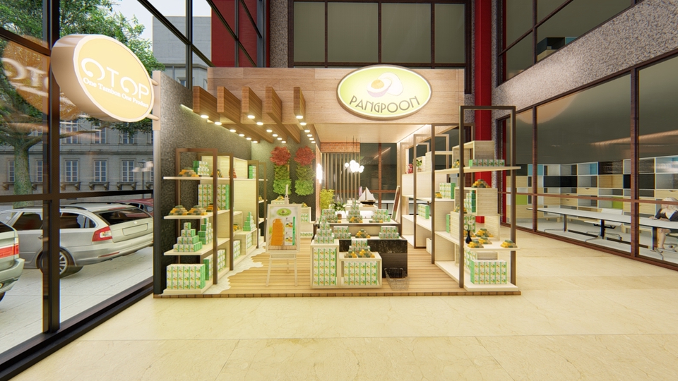 ออกแบบ Exhibition Event Booth Shop 3D Design