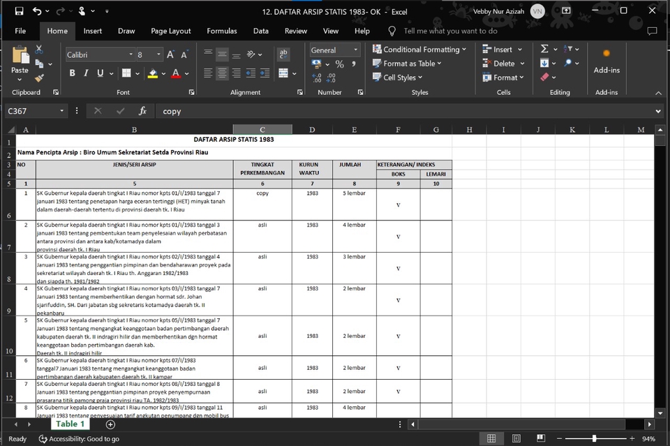 Freelancer Data Arsip