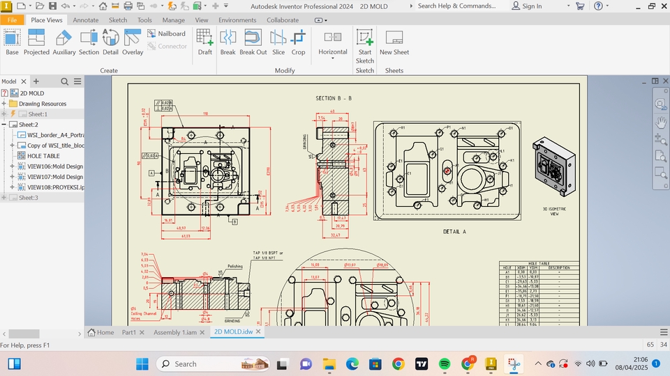 Jasa Gambar Teknik 2D & 3D, Software Inventor, MasterCam, PowerMill