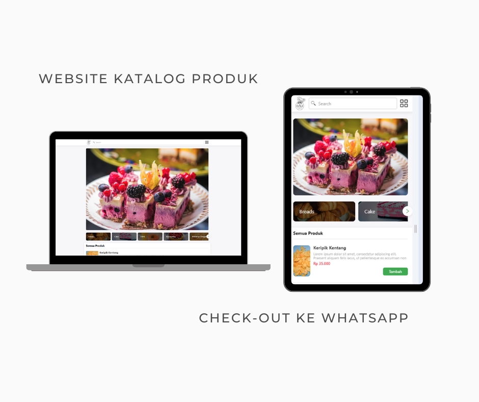 Website Katalog Produk Check out ke WhatsApp